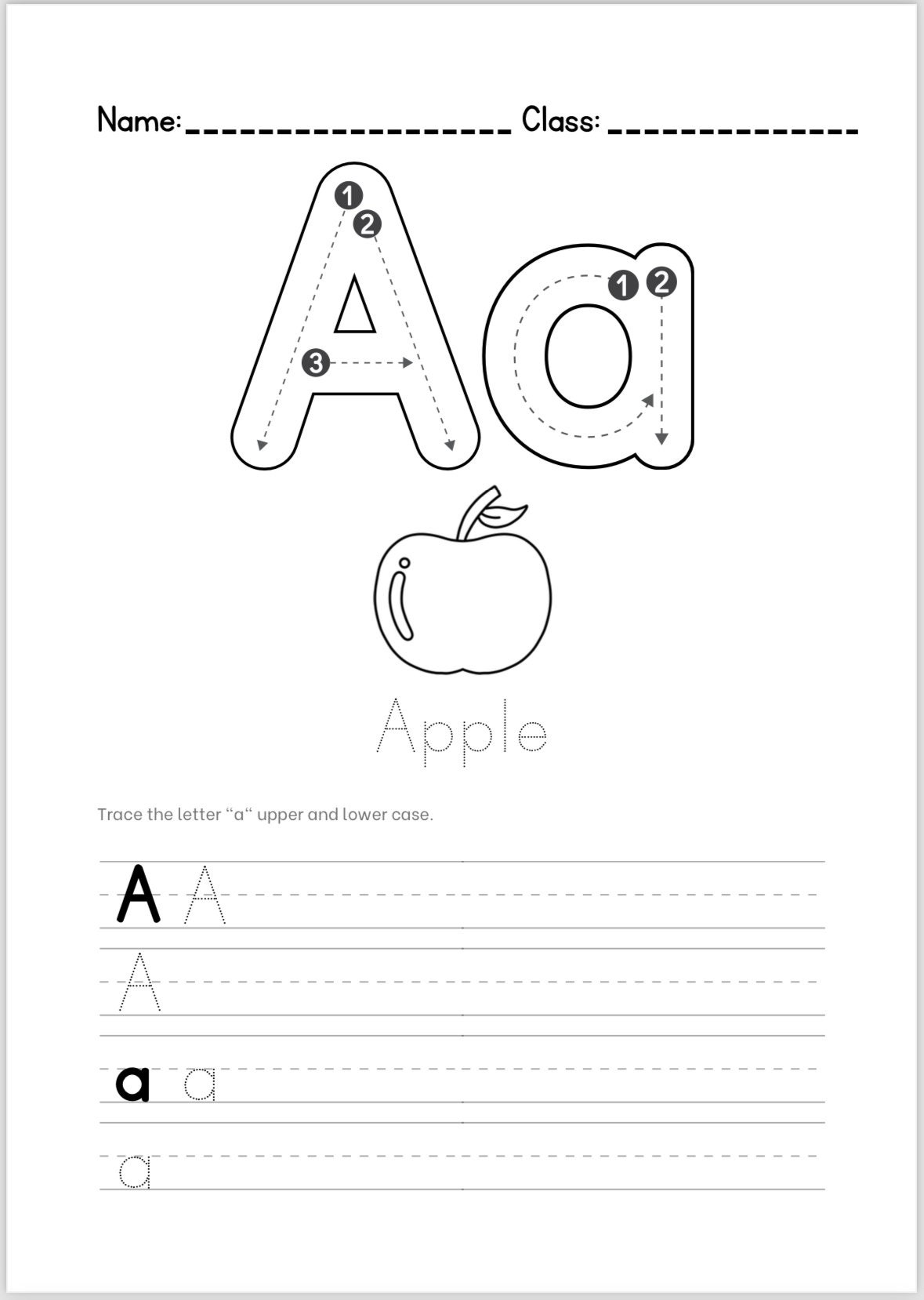 Preschool Alphabet Workbook - Etsy