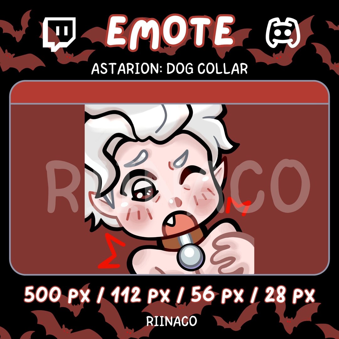 Baldur's Gate 3 BG3 Astarion Dog Collar / Premade Emote Icon Twitch ...