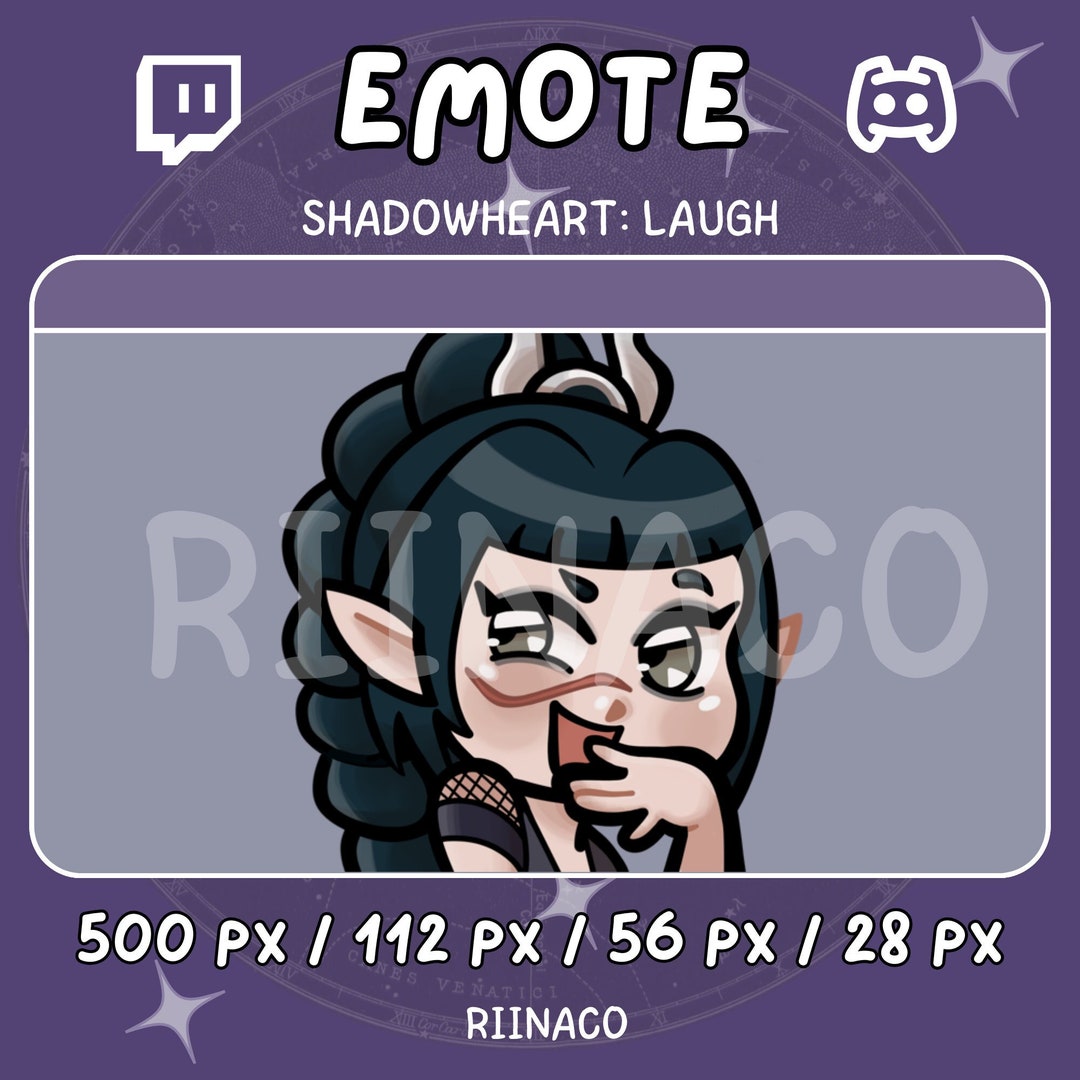 Baldur's Gate 3 BG3 Shadowheart Laugh / Premade Emote Icon Twitch ...