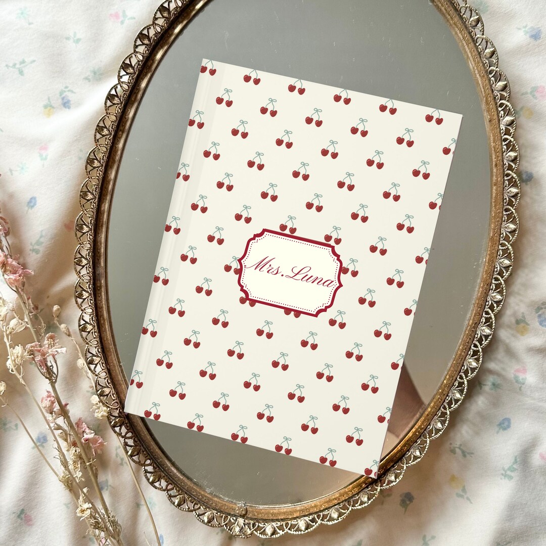 Coquette Teacher Journal Cherry Bow Notebook for Teachers Cursive ...