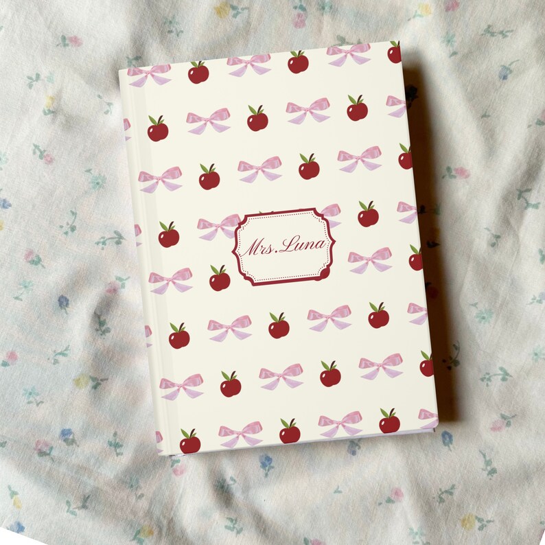 Personalized Coquette Teacher Notebook Aesthetic Coquette Educator ...