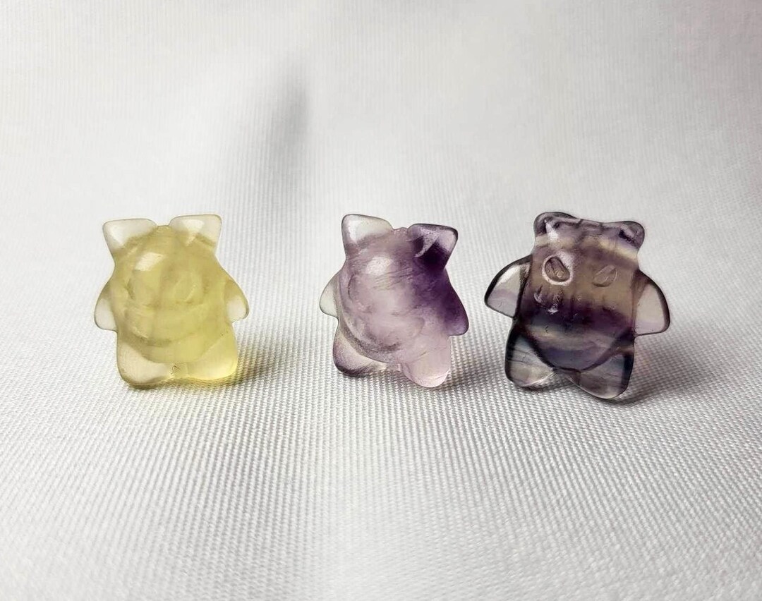 Crystal Fluorite Gengar Character Mini Crystal Carvings Pokémon ...