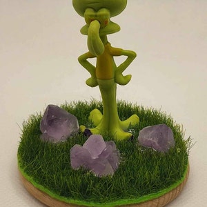 Spongebob Character Figurines Kids Decor Amethyst Clusters Healing ...
