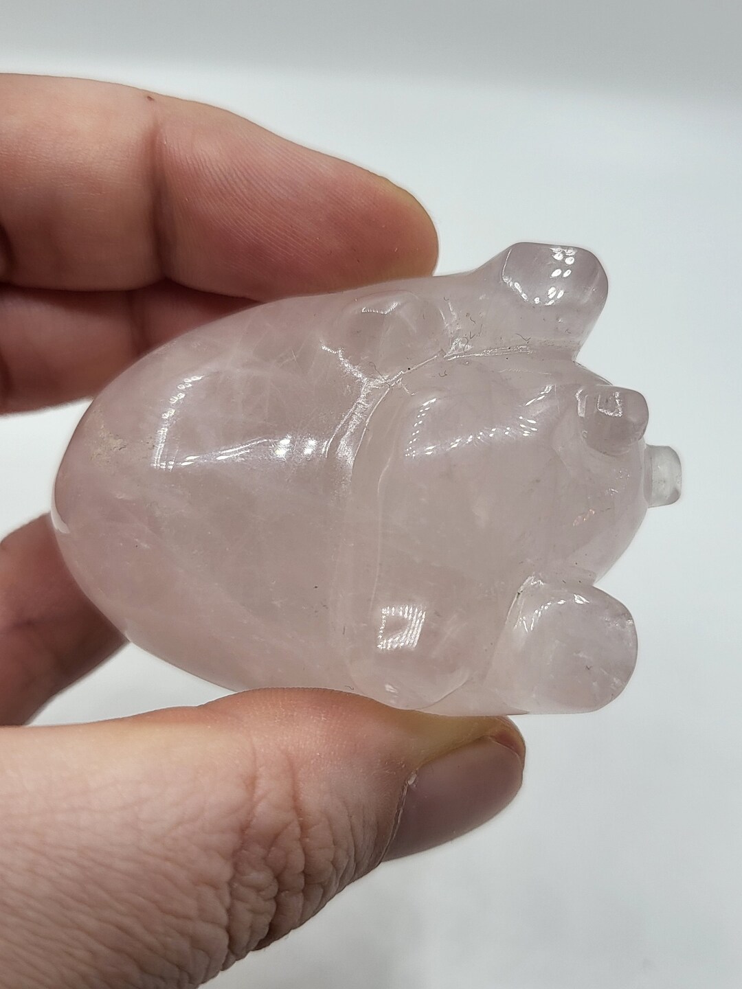 Rose Quartz Human Body Heart Crystal Carving Anatomical Heart Carving ...