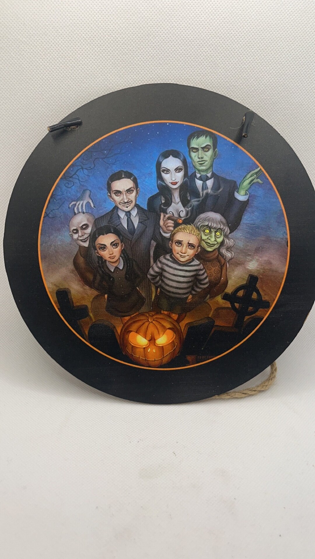The Addams Family Painted Wooden Hanging Sign - Etsy