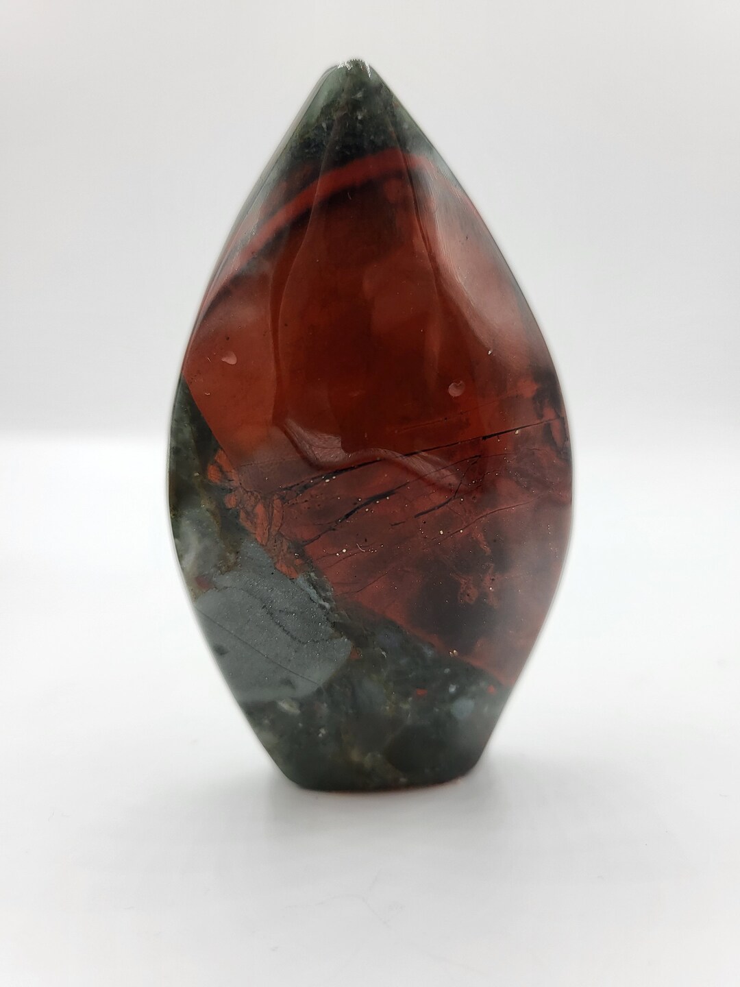 African Bloodstone Crystal Freeform Dark Red Crystal Natural Stone ...