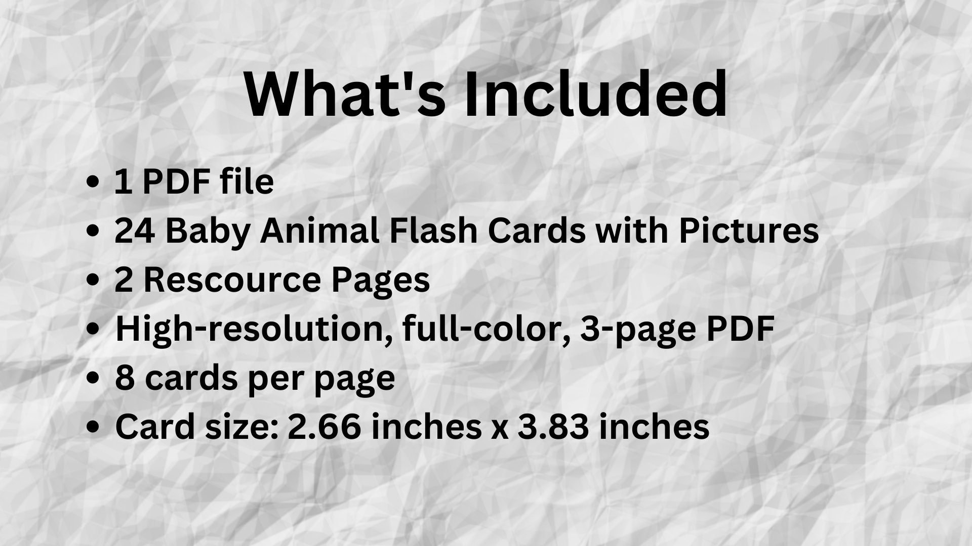 24 Baby Animal Flash Cards PDF Printable Cards - Etsy