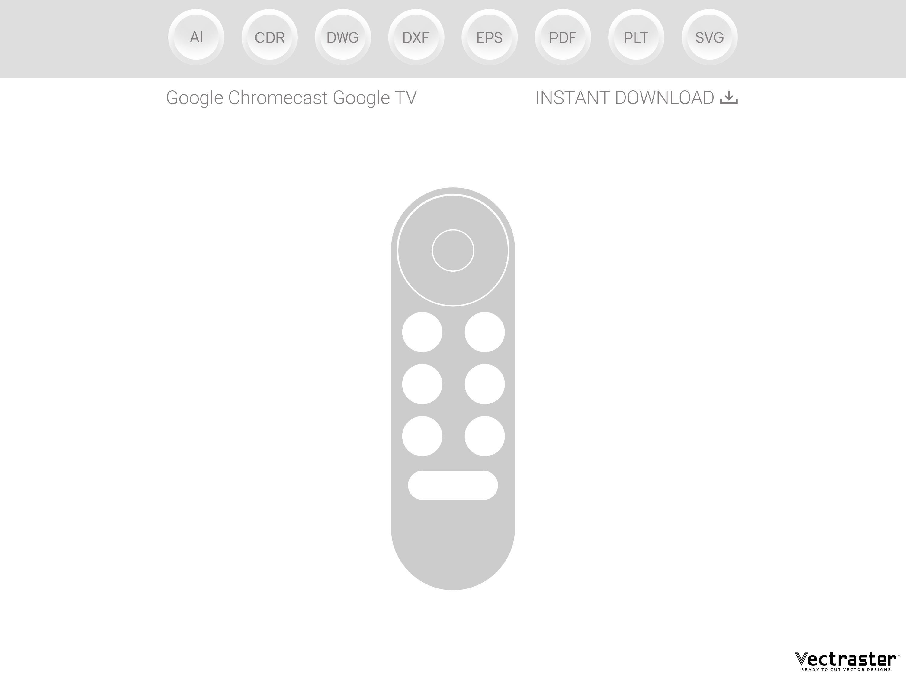 Google Chromecast Google TV - Vector Cut File for Vinyl Wrapping ...