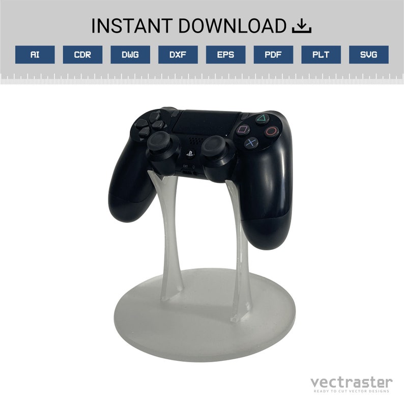 Sony Playstation PS Controller Stand Gaming Display Vector Cut Files ...