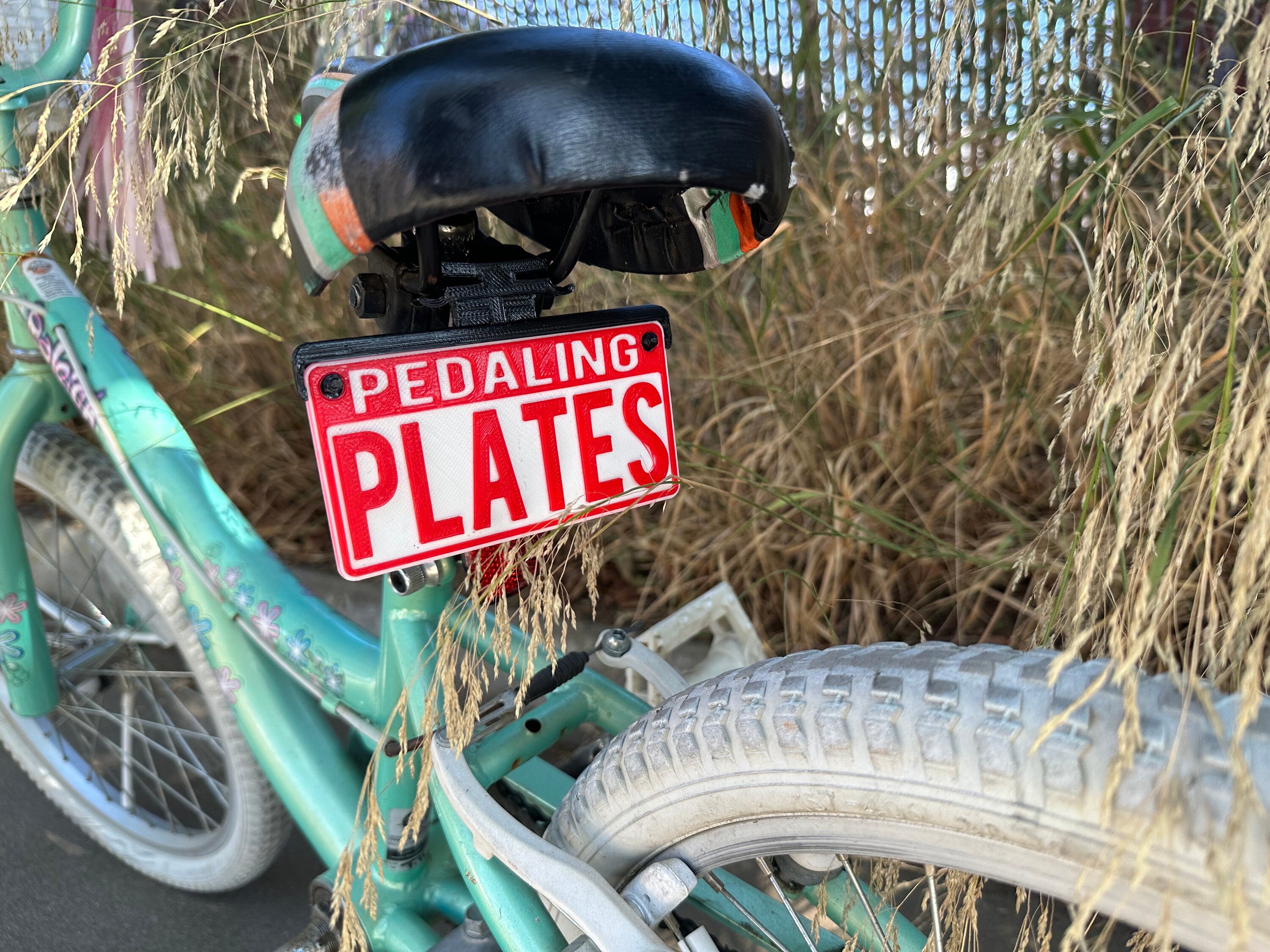 Custom Bike License ID Plates Fits on Most Bike Seats - Etsy