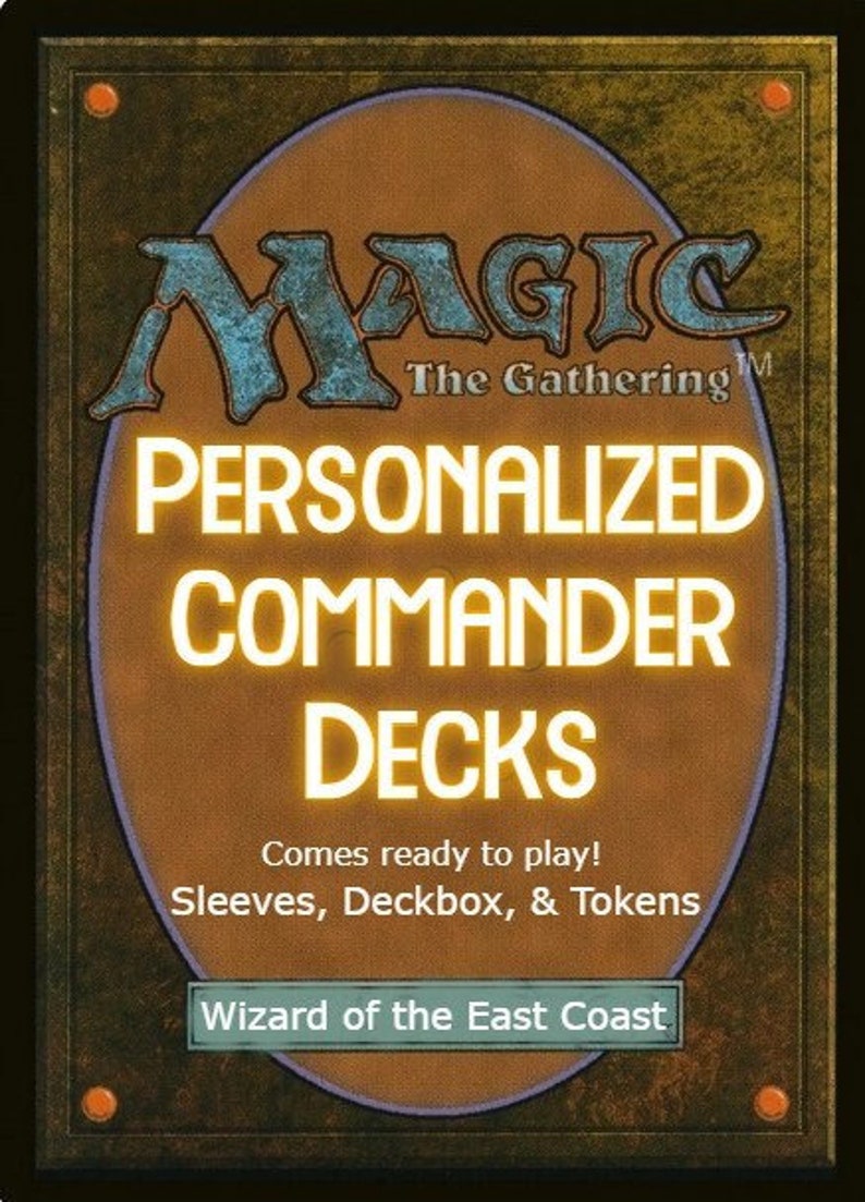 Personalized & Random Custom Commander Decks (magic the Gathering) - Etsy