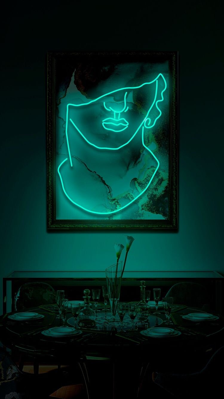 Michelangelo's David in Neon: A Contemporary Artwork for Modern Homes ...