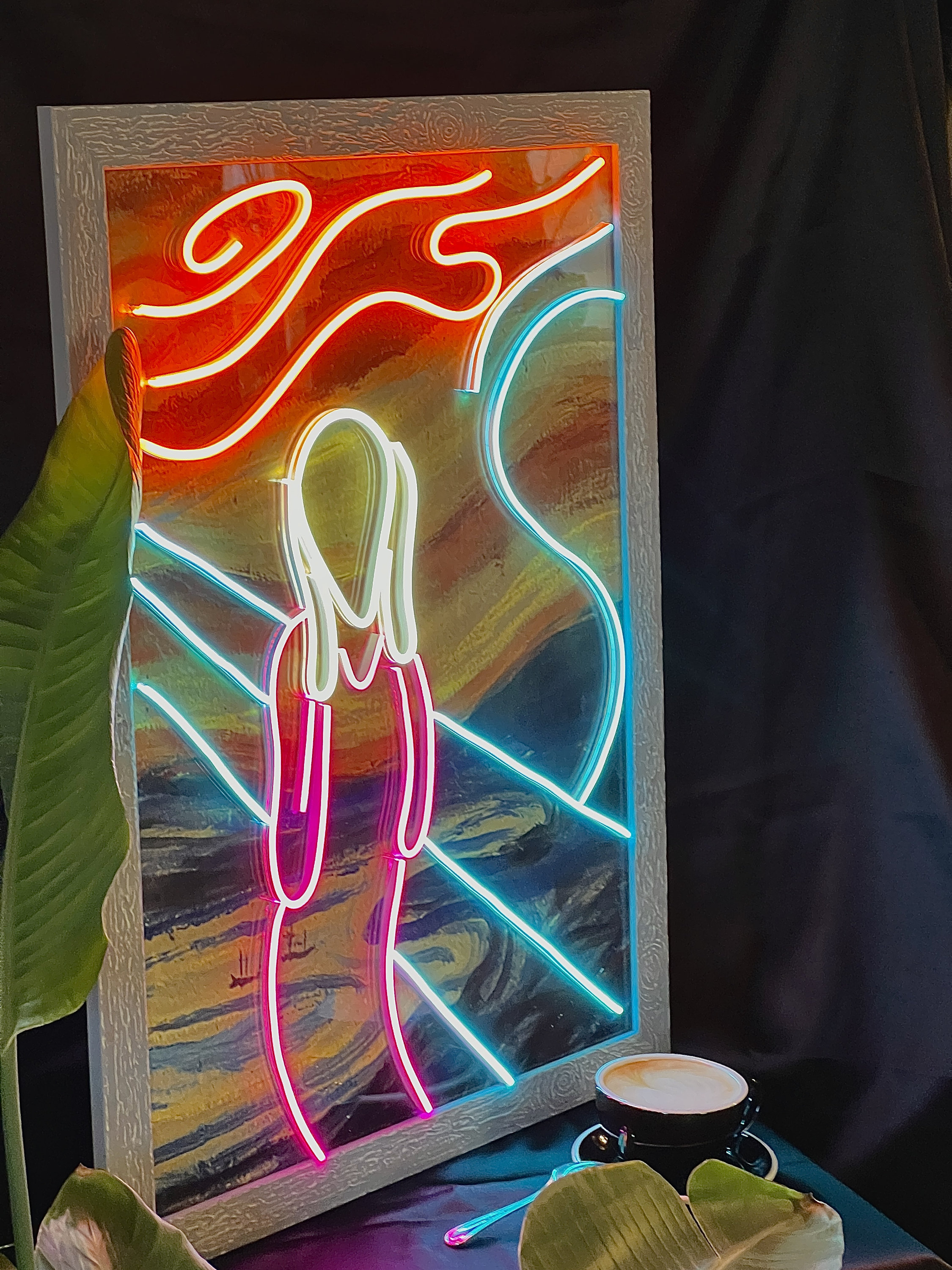 Neon Paintings L the Scream Edvard Munch | Painting | Neon Decorations ...