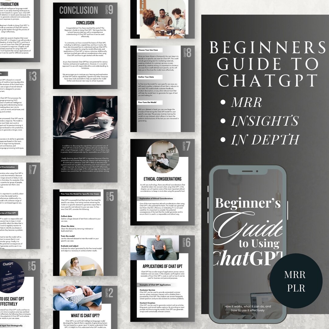 Chat GPT Beginners Guide With PLR Resell Rights, Open Ai Chat Gpt Ebook ...