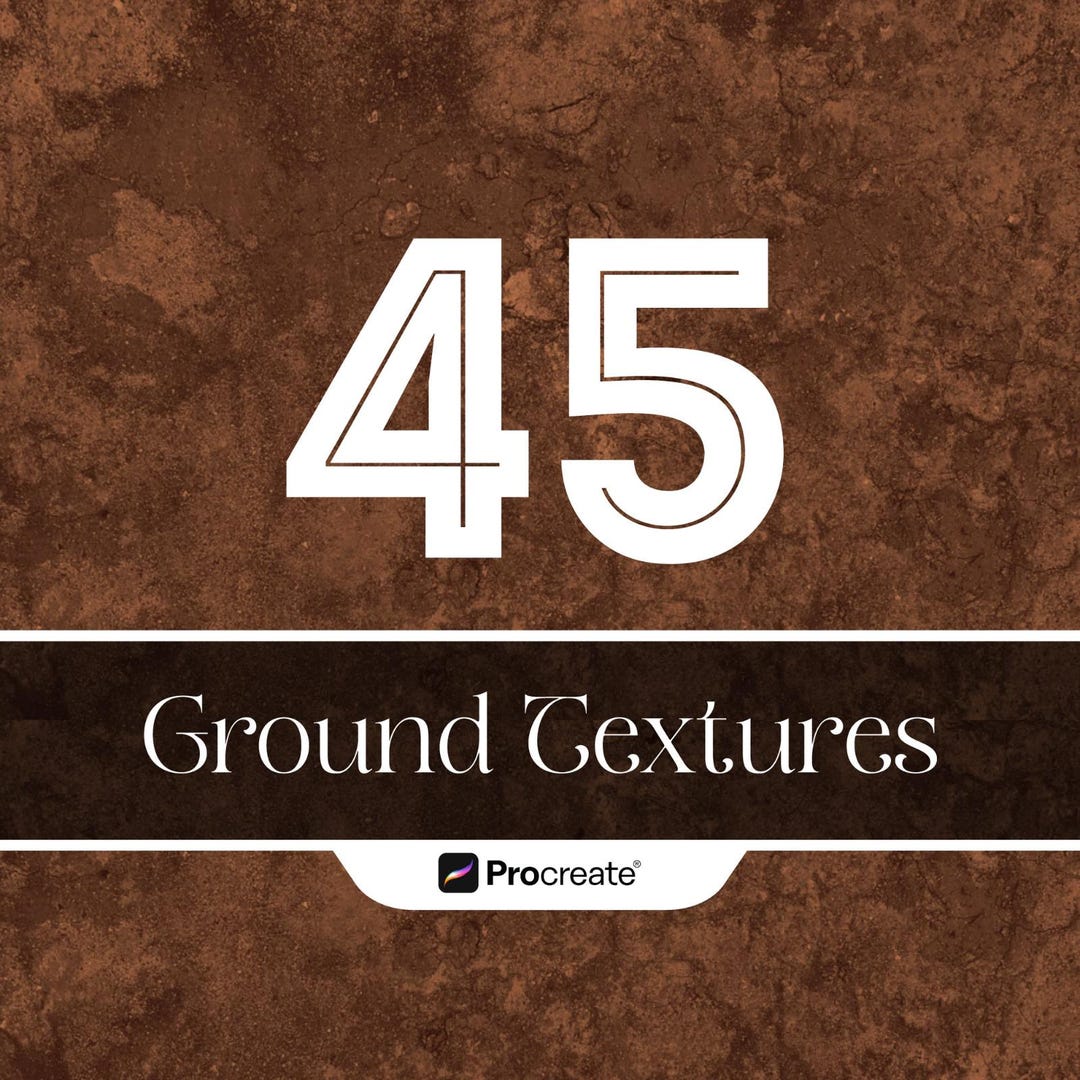 45 Realistic Ground Texture Brushes: Photoshop & Procreate (digital ...