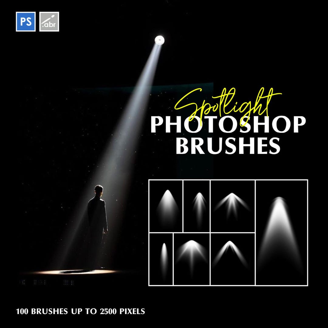 Spotlight Photoshop Brushes: Lighting Effects, Ray Projection (.abr ...