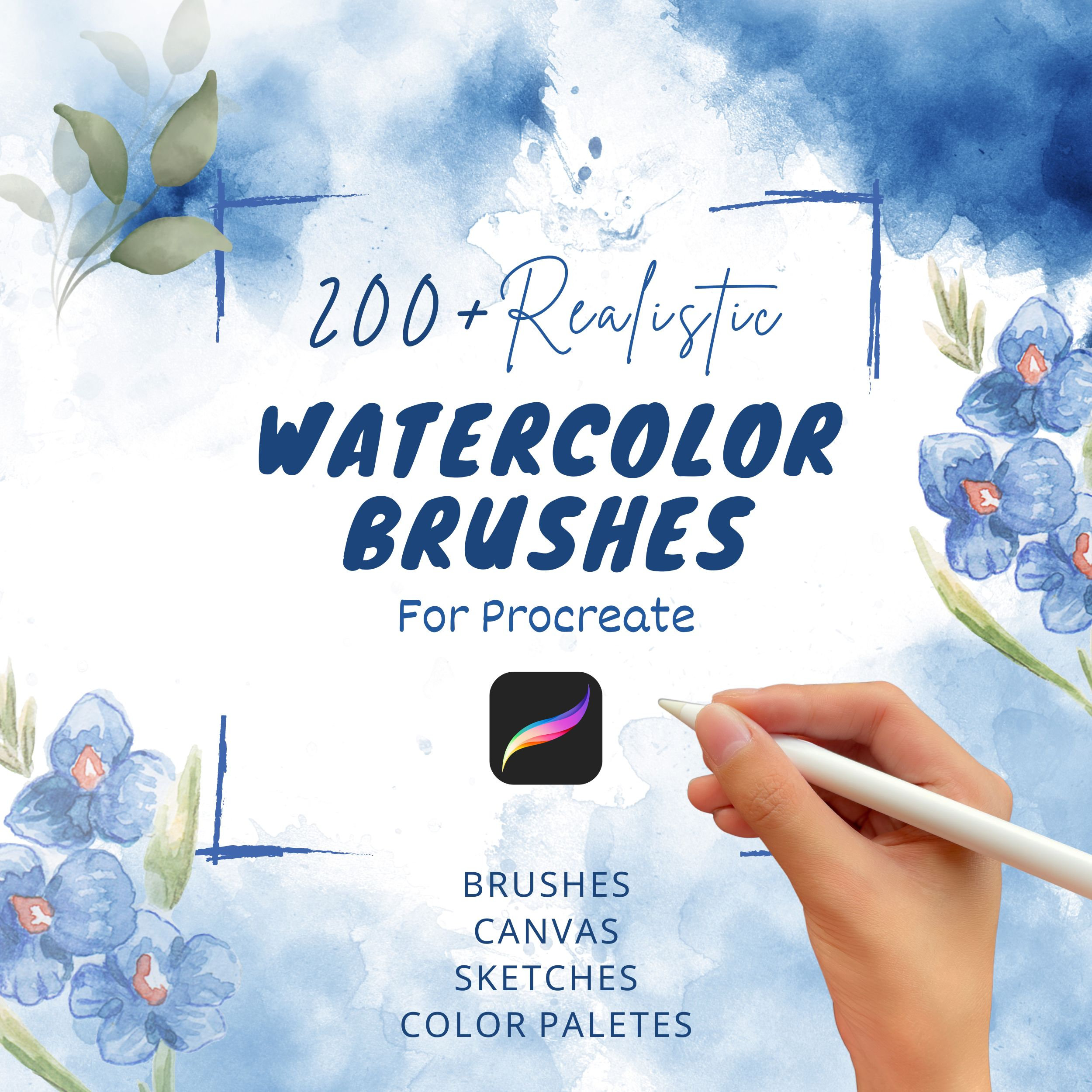 Ultimate Watercolor Brush Set for Procreate | 200+ Premium Brushes for ...