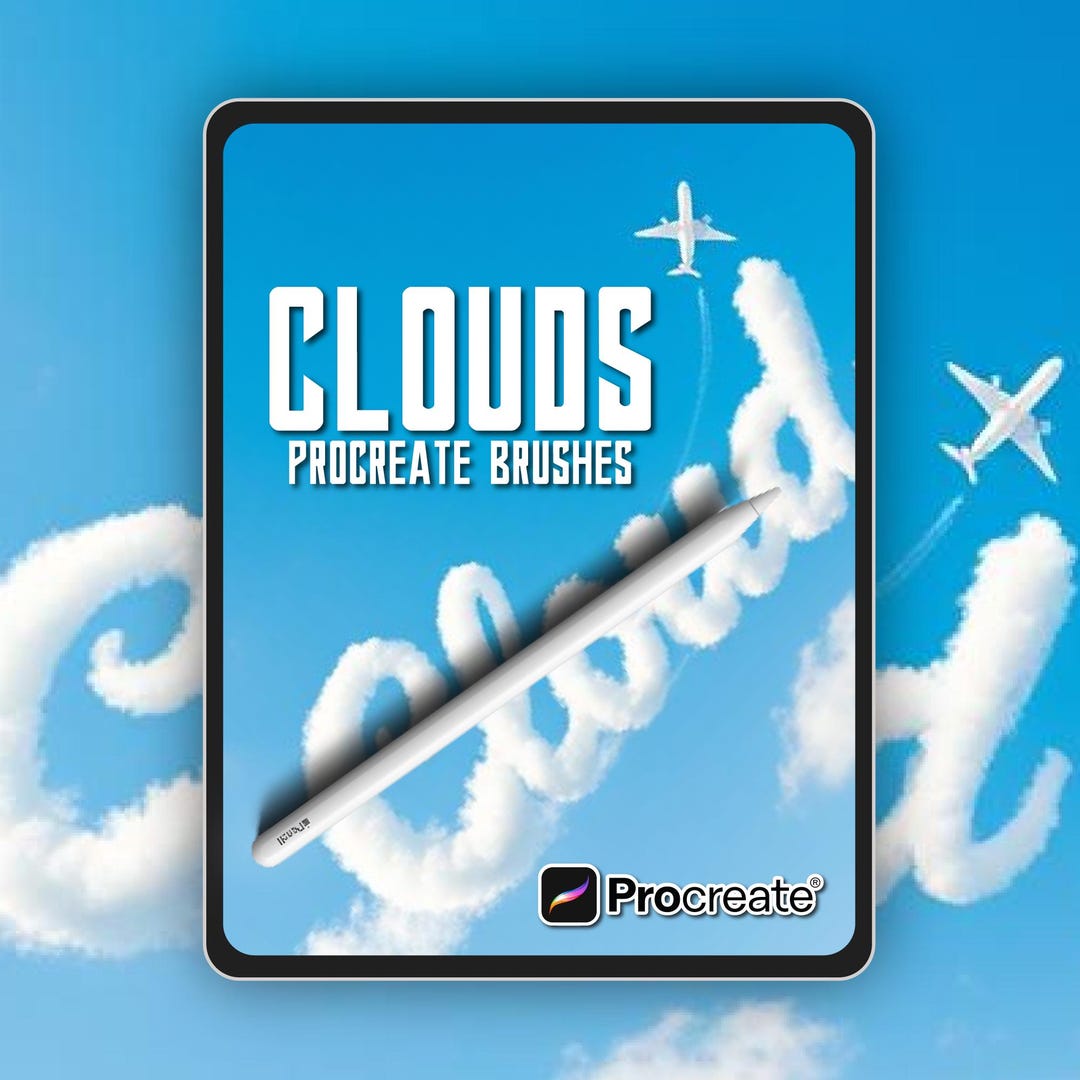 Procreate - Clouds Texture Brushes | 7 Seamless Cloud Brush Set for ...