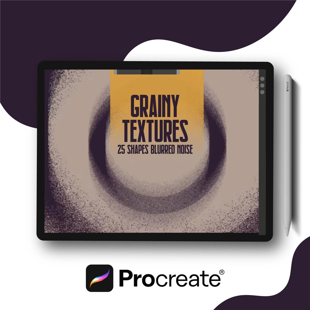 25 Procreate Grain Brushes, Pencil Grain Textures for Procreate, Grunge ...