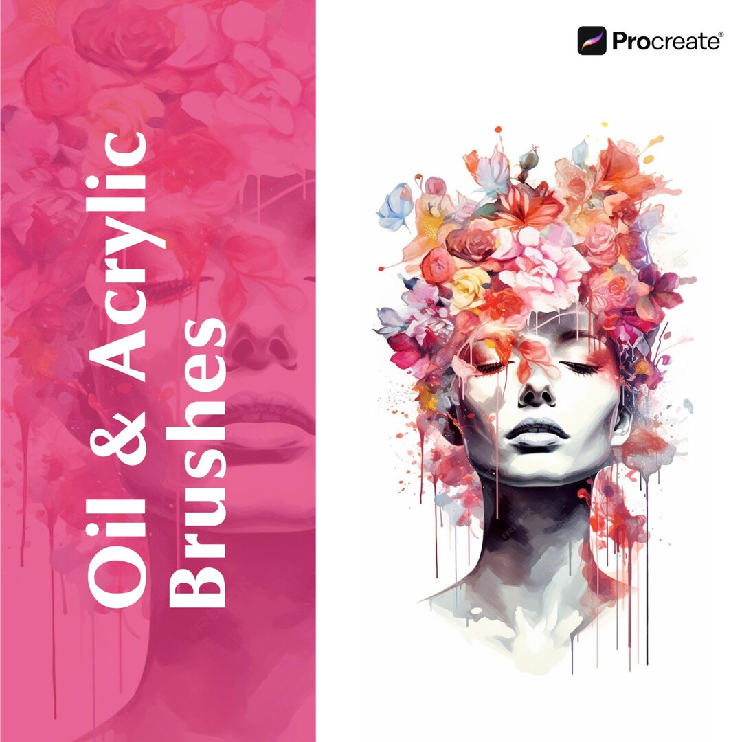 10 Procreate OIL PAINT Brushes Set | Oil & Acrylic Painterly Brush Set ...