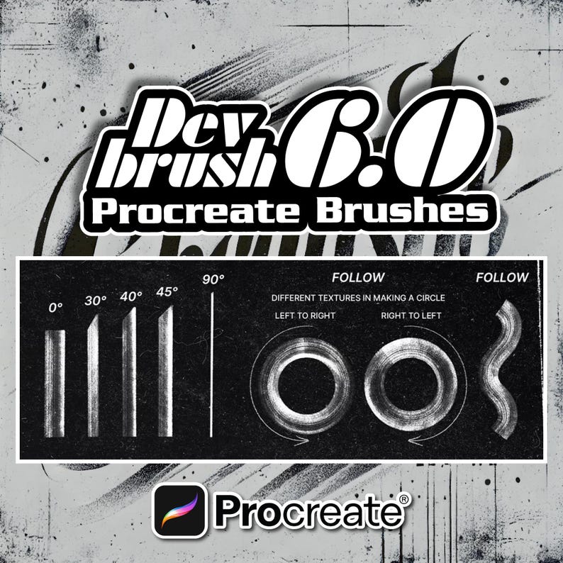 Dev Brush 6.0 for Procreate, Procreate Brushes, Brush Pack, Calligraphy Brushes, 35 Procreate 5 ...
