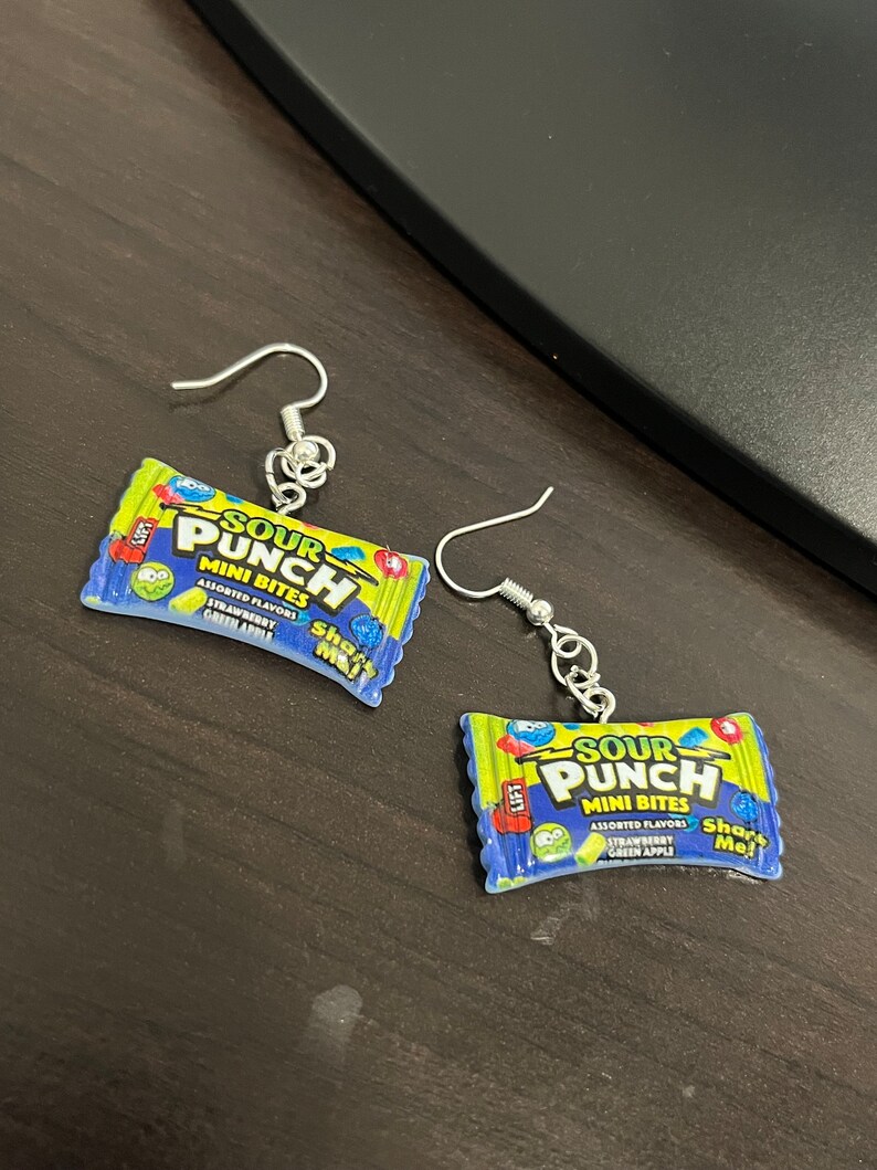 Mini Sour Bites Candy Package Earrings - Etsy