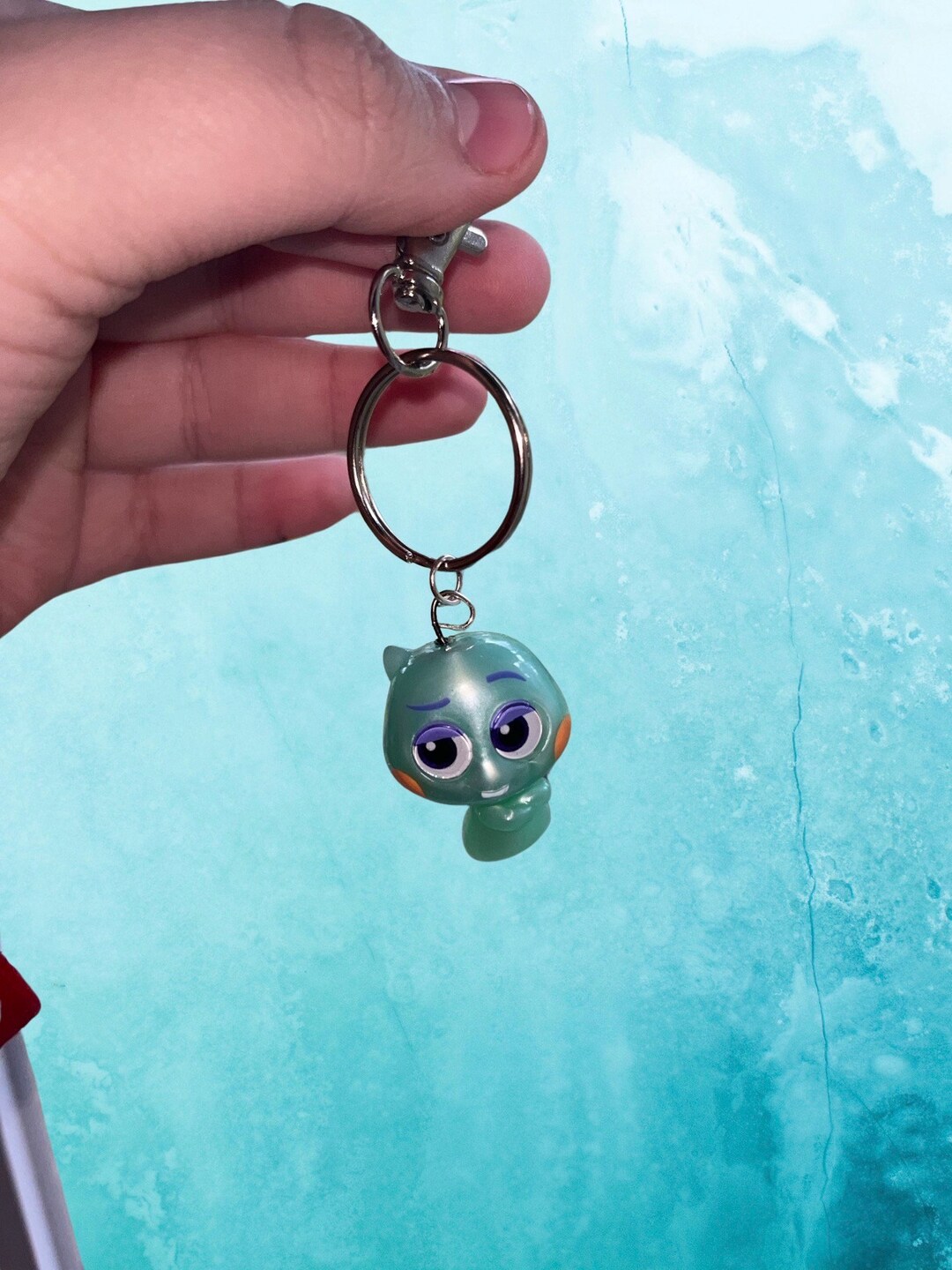 Mini Pretty Light Blue Ghost Keychain - Etsy