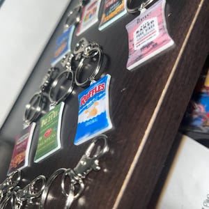 Mini Rectangle Flat Chip Bag Keychains - Etsy