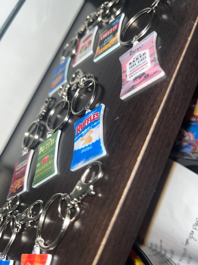 Mini Rectangle Flat Chip Bag Keychains - Etsy