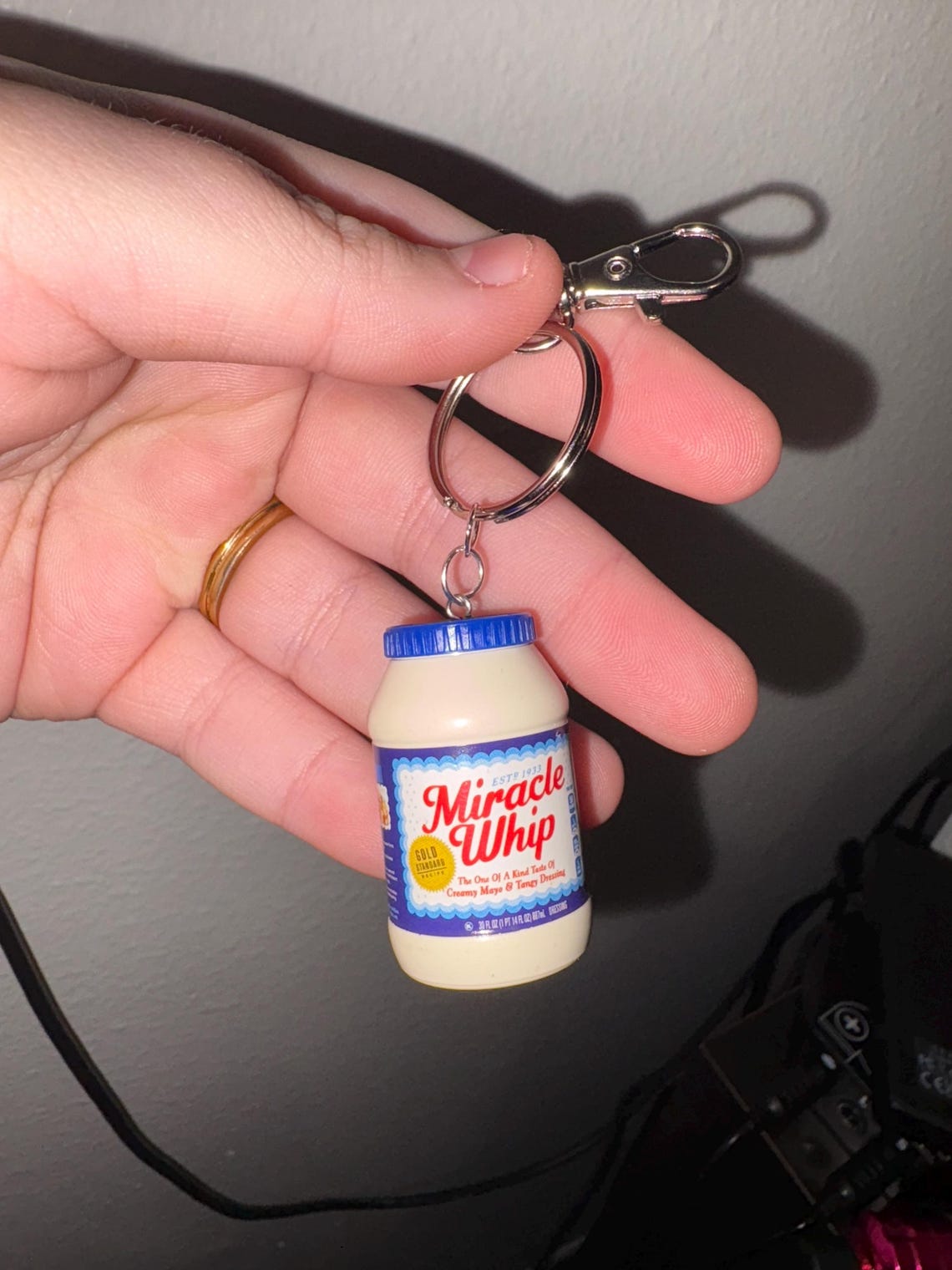 Mini Mayo Keychain Etsy