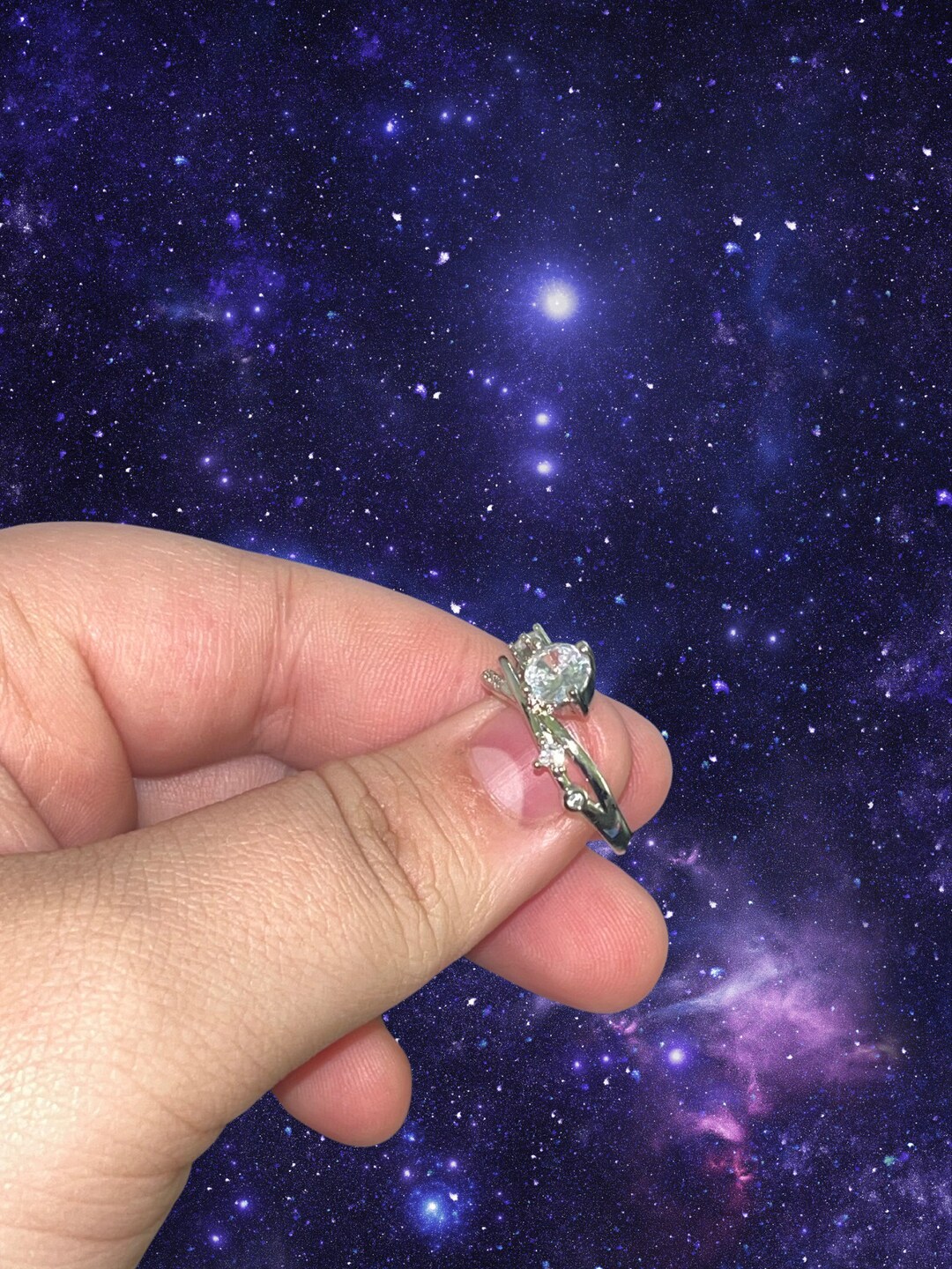 Adjustable Silver Planet Ring - Etsy