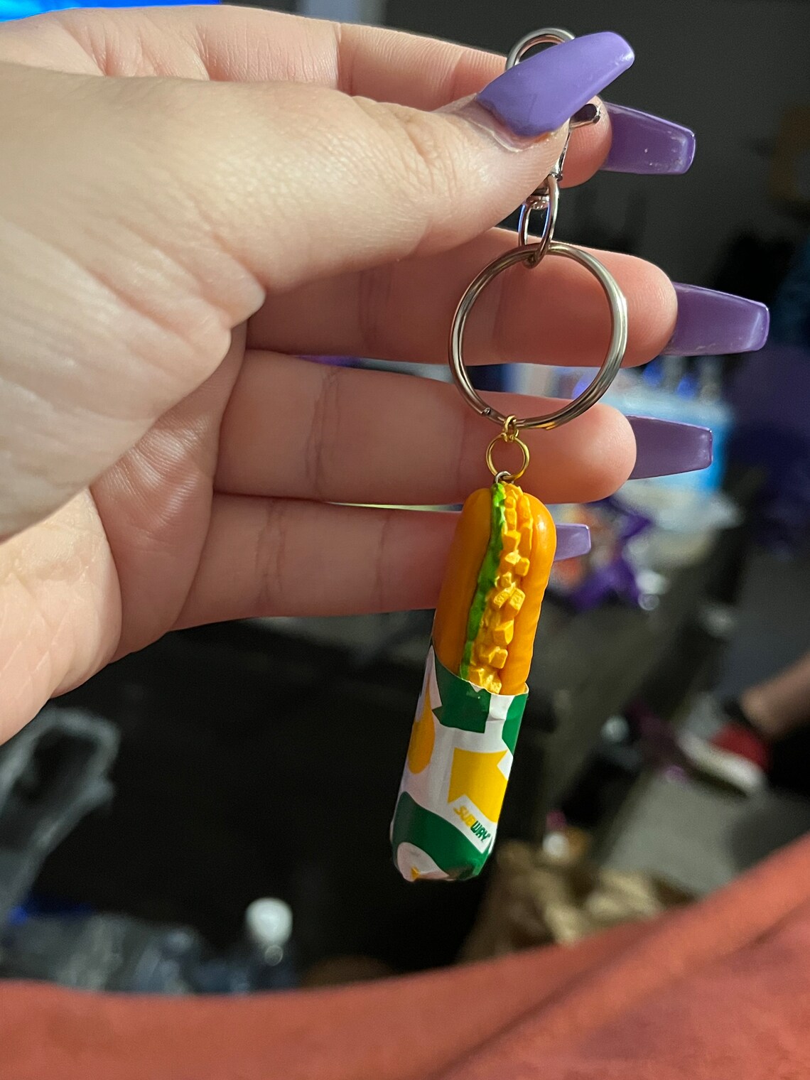Mini Cheese Ham Sandwich Keychain - Etsy