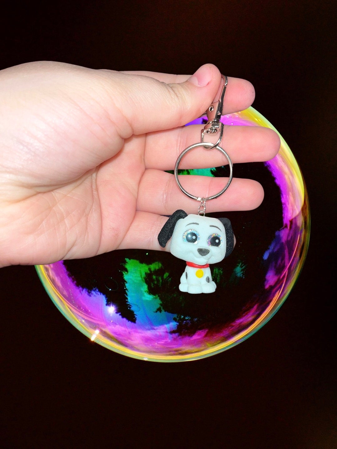 Mini Dalmatian Dog Keychain - Etsy