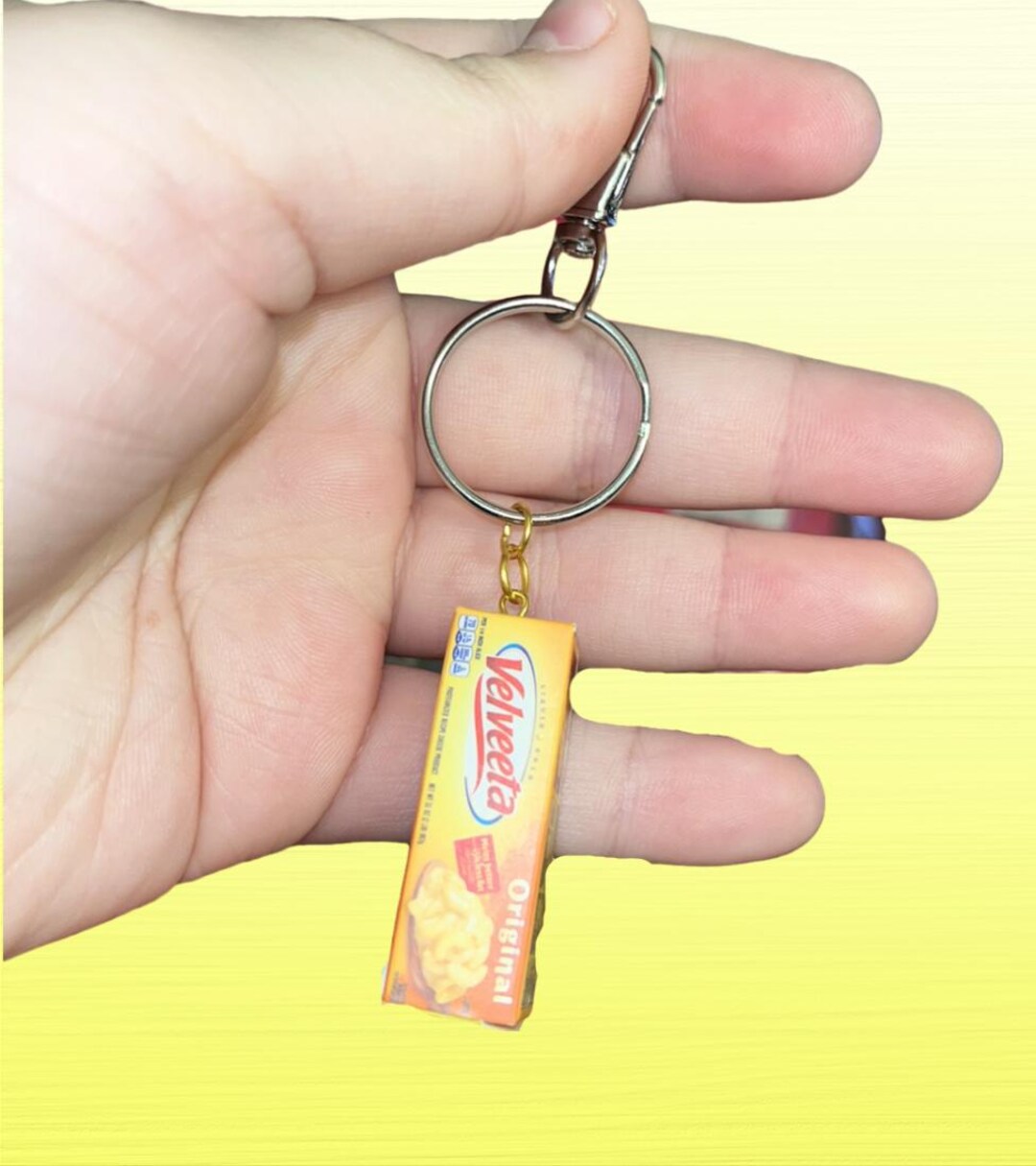 Mini Yellow Cheese Stick Keychain - Etsy