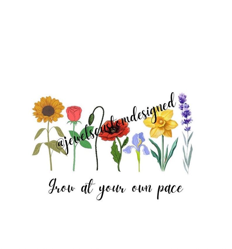 Grow at Your Own Pace PNG - Etsy