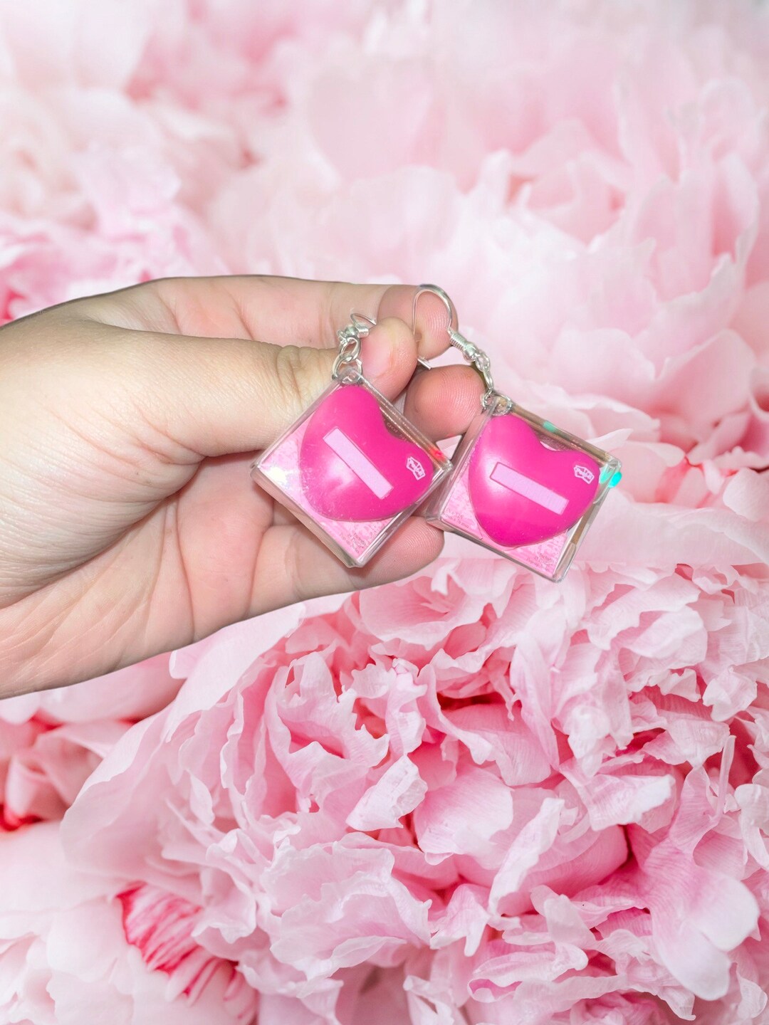 Mini Heart Post It Note Earrings - Etsy