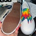 Off Brand Custom Painted Colorful Dripping Paint Slip on Shoes - Etsy