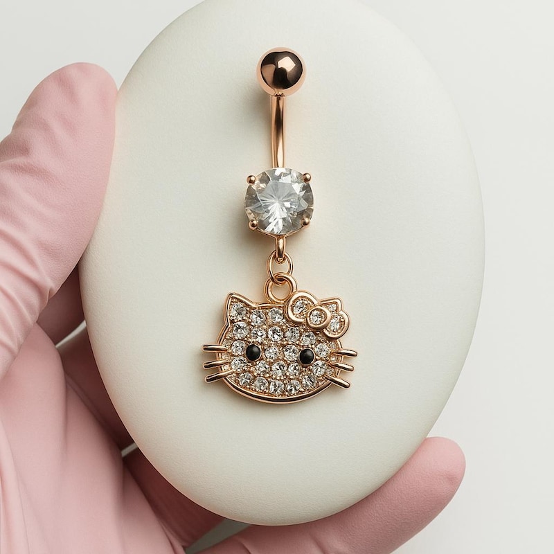 Hello Kittys Belly Ring - Etsy