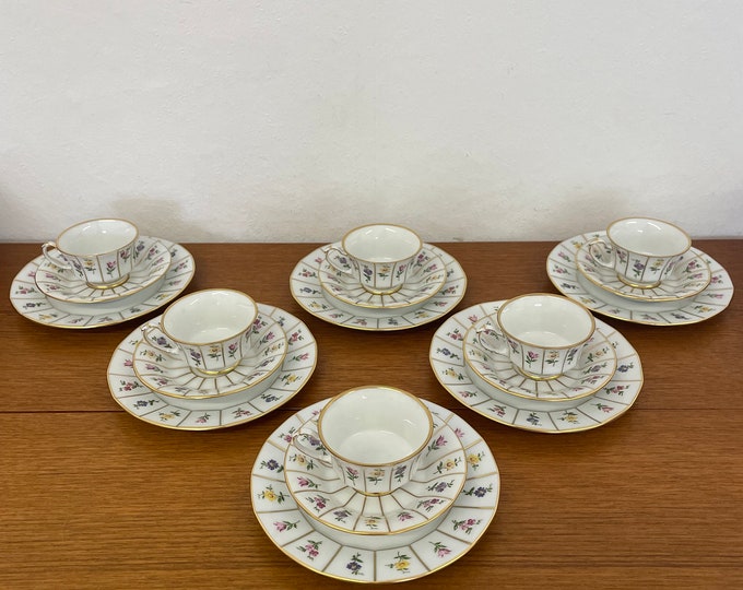 Furstenberg Grecque Mille Fleurs Coffee/tea Cup and Saucer Germany ...