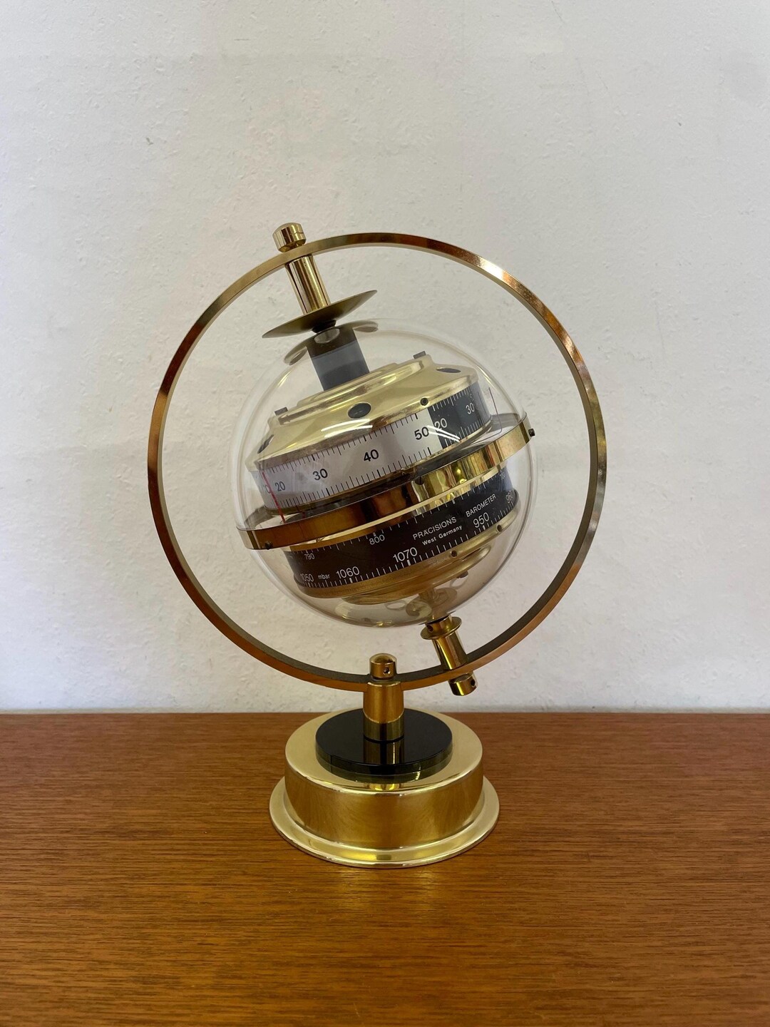 Mid Century Sputnik Weather Station (barometer, Hygrometer) in Globe ...