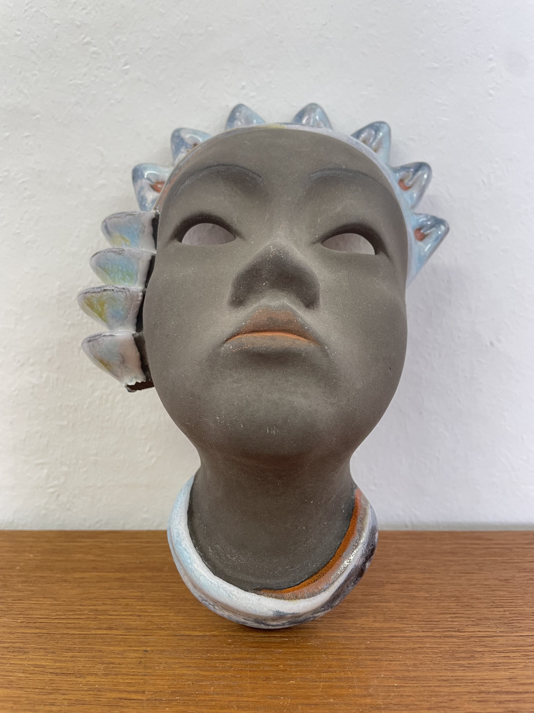 Karlsruhe Majolica Mask / Woman's Head Wall Mask Bali 3982 Mid Century ...
