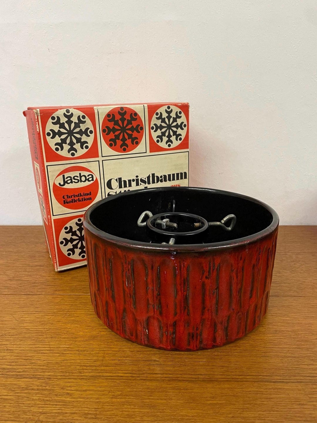 Mid-century Ceramic Christmas Tree Stand by Jasba From the Christkind ...