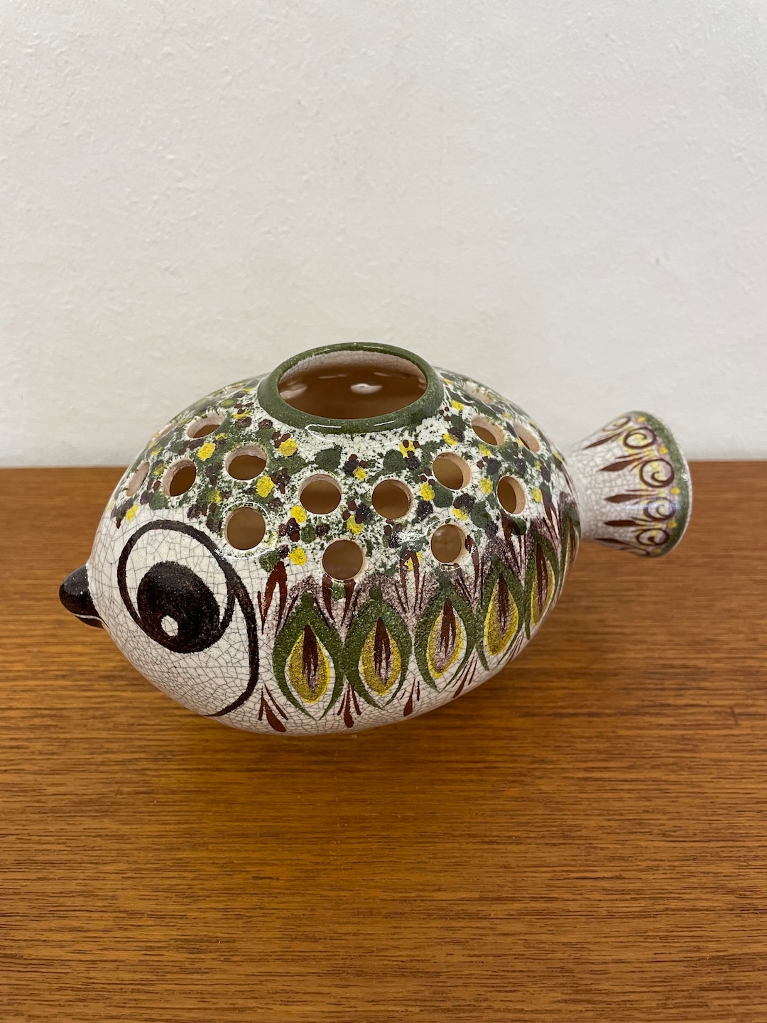 Ceramic Puffer Fish Figure / Candle Holder by Gmundner Keramik ...