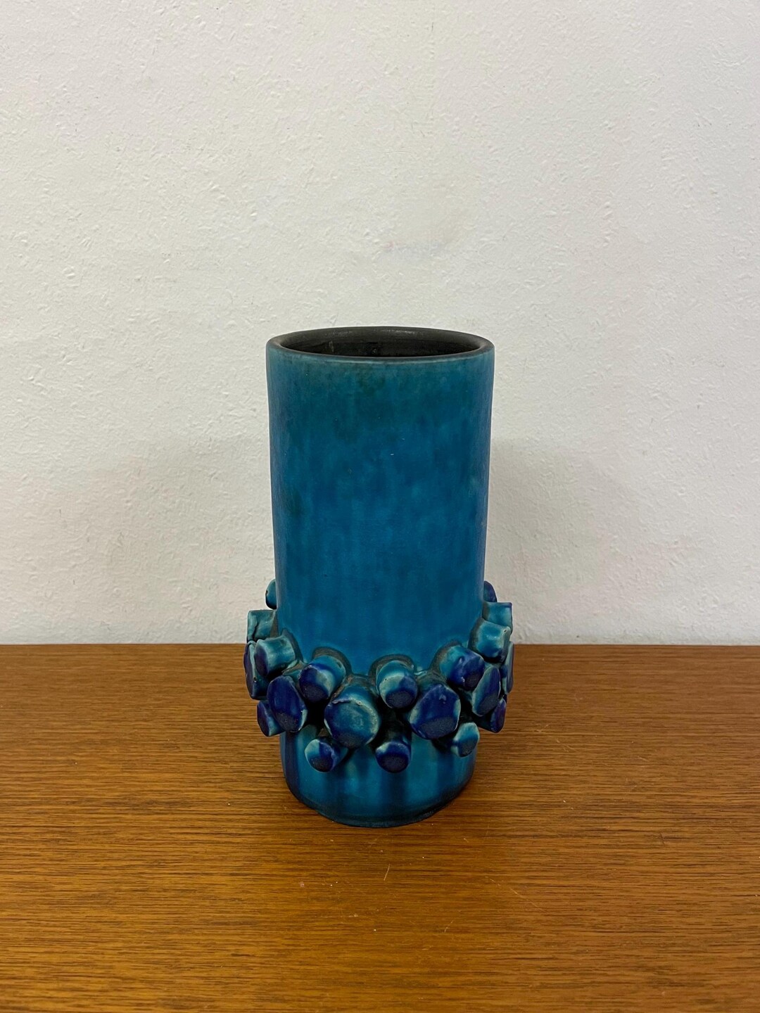 Ceramano Ceralux Vase by Hans Welling Made of Ceramic in Blue 70s Mid ...