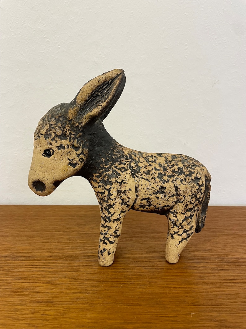 Vintage Donkey Clay Figure 70s Decoration Mid Century - Etsy