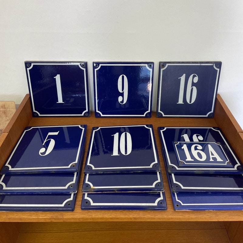 Enamel House Numbers - Etsy