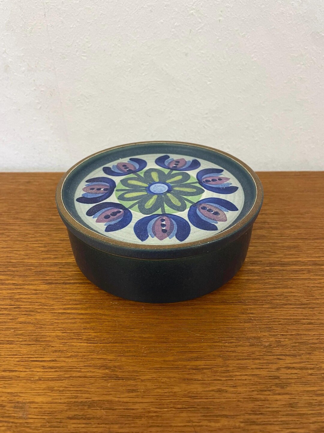 KMK Ceramic Box in Blue, Green, Purple 70s Mid Century Vintage - Etsy UK