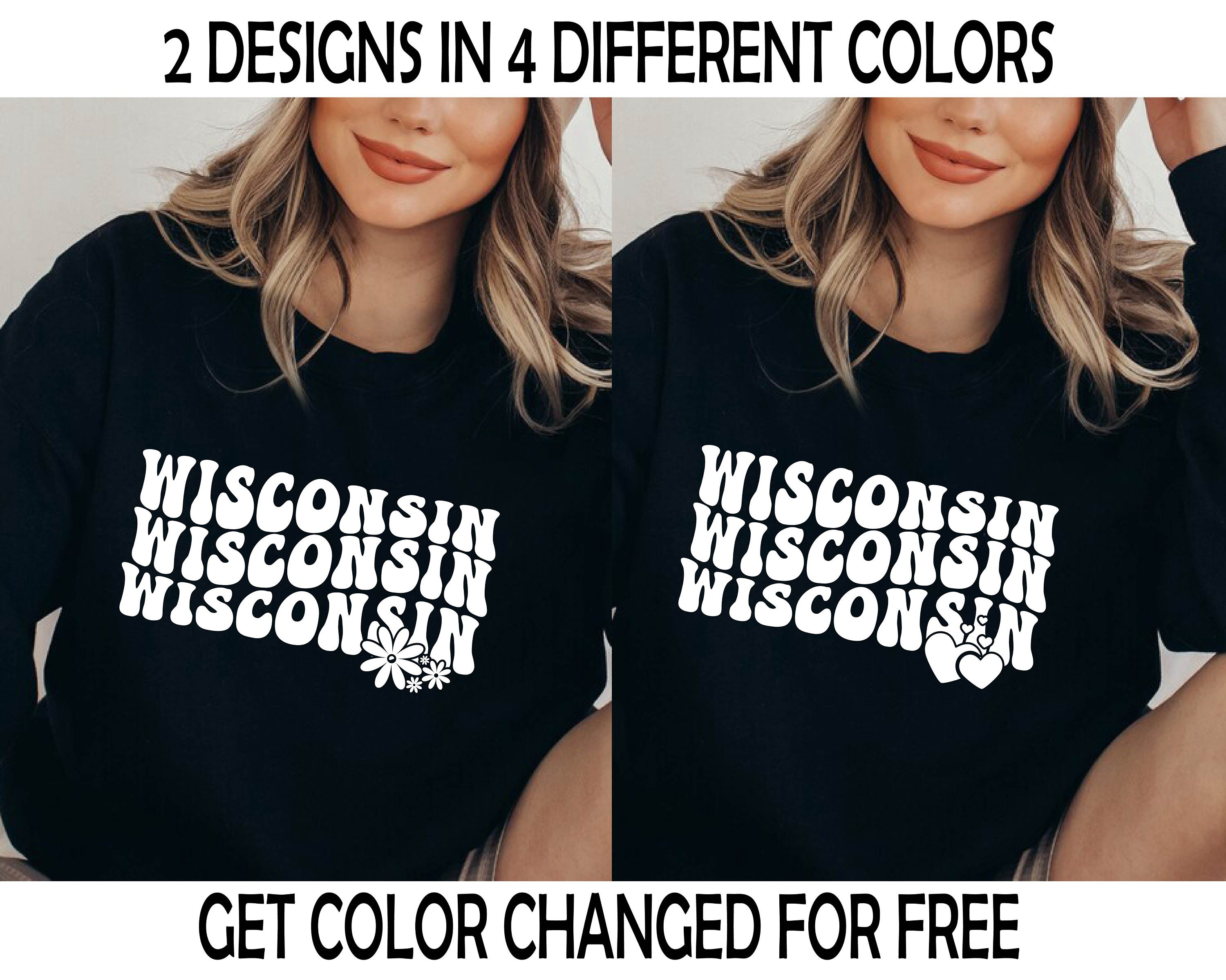 Wisconsin Svg File Wisconsin Retro Svg Wisconsin Wavy Svg Wisconsin ...