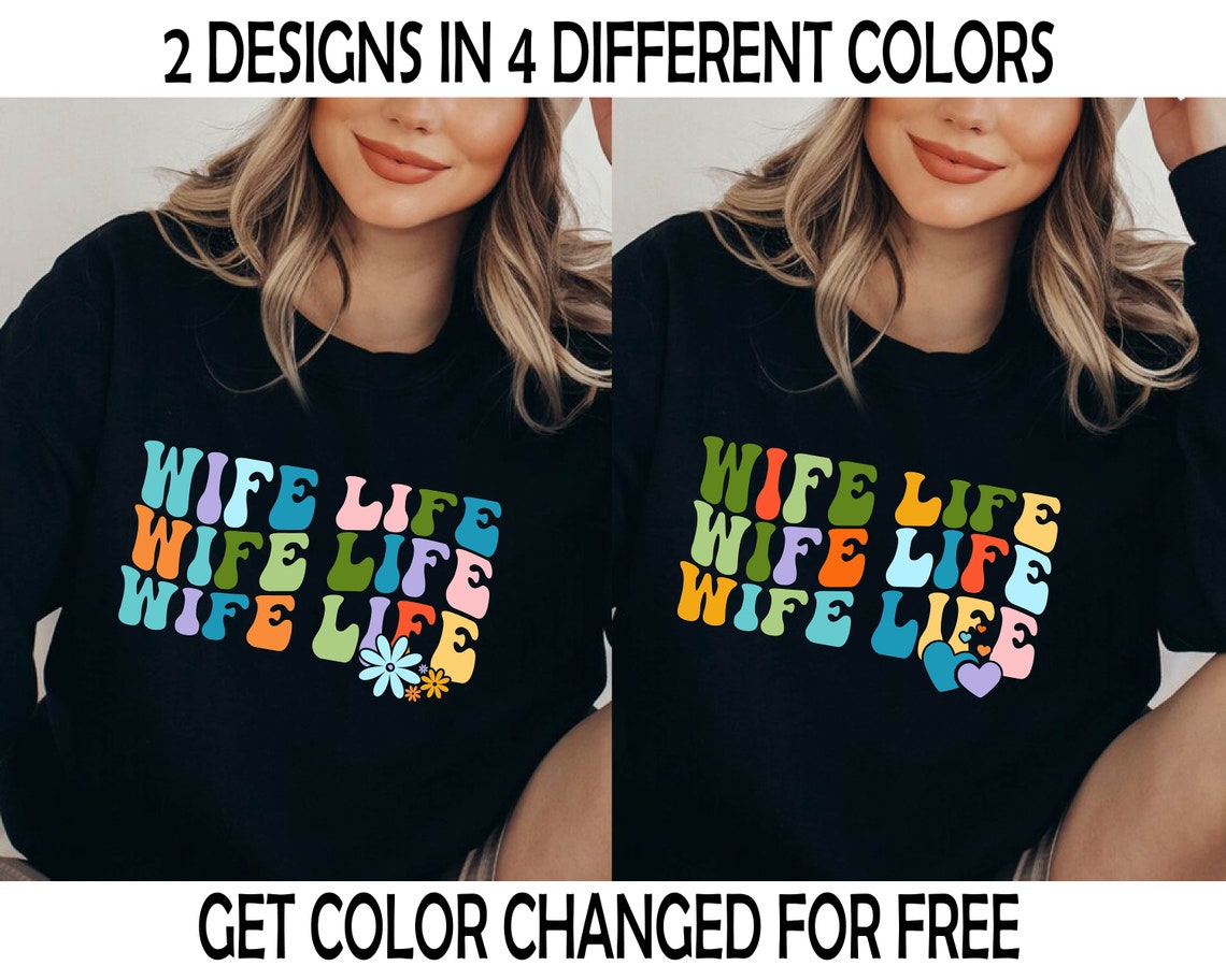 Wife Life Svg File Wife Life Retro Svg Wife Life Wavy Svg Wife Life ...