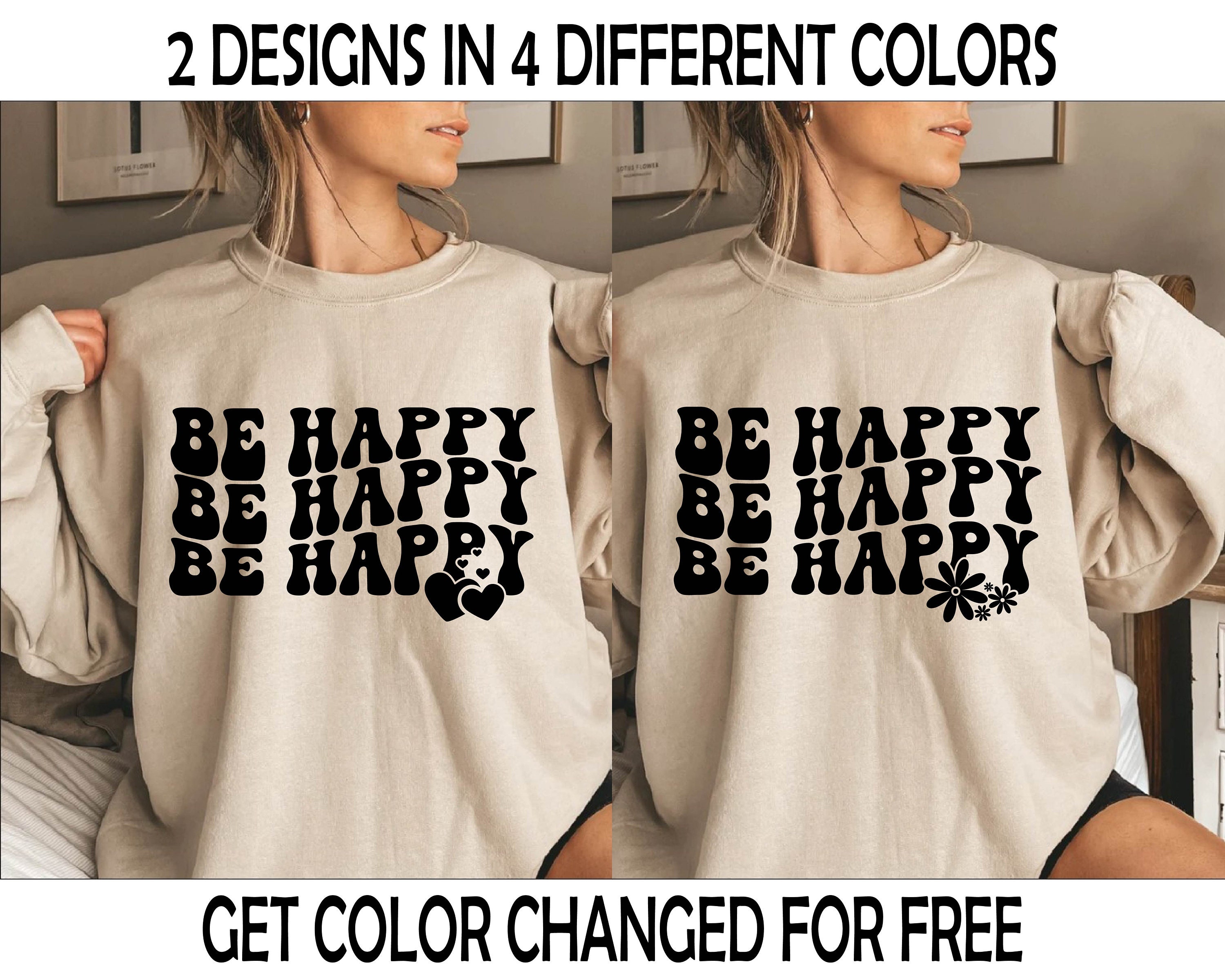 BE HAPPY SVG File Be Happy Retro Svg Be Happy Wavy Svg Be Happy Be ...